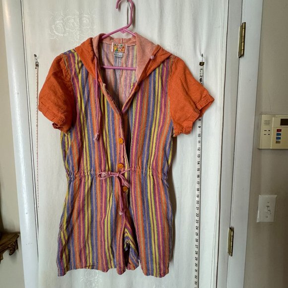 Jeantonic | Pants & Jumpsuits | Vintage Beach Romper With Hood | Poshmark